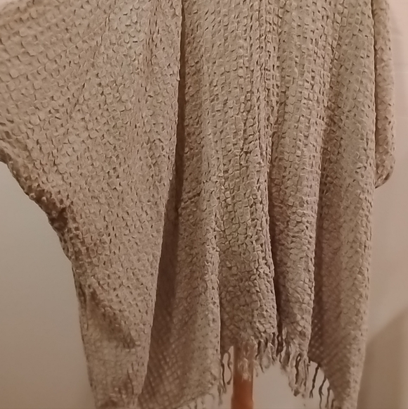 Free People | Sweaters | Free People Waffle Texture Open Wrap Cloak ...